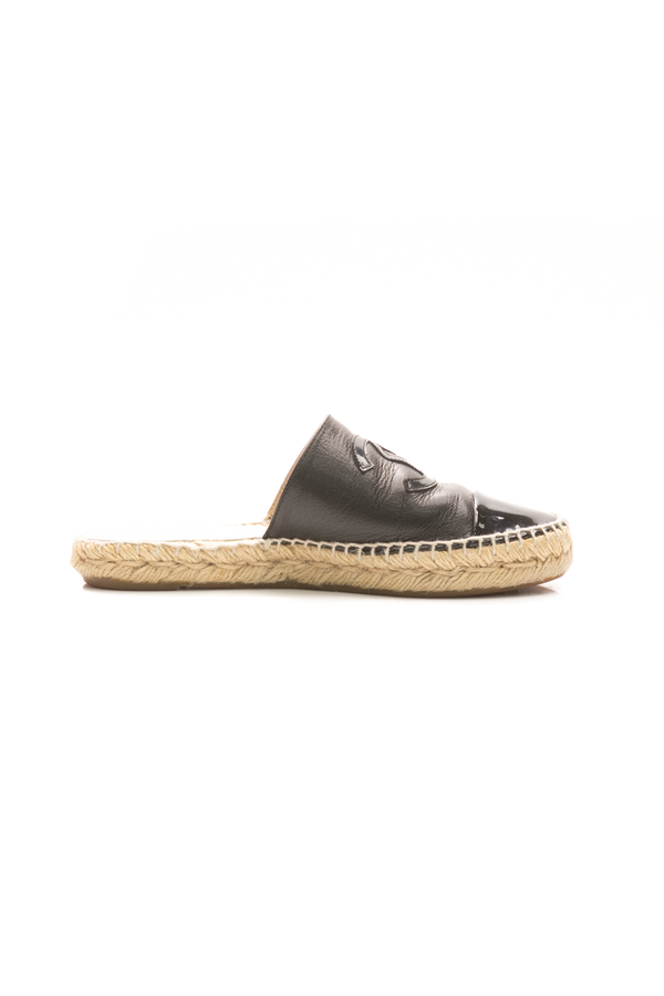 Chanel CC Cap Toe Espadrille Mules - Size 35 - Couture USA