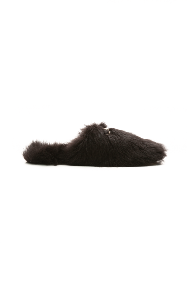 Gucci Annette Shearling Horsebit Mules - Size 38 - Couture USA
